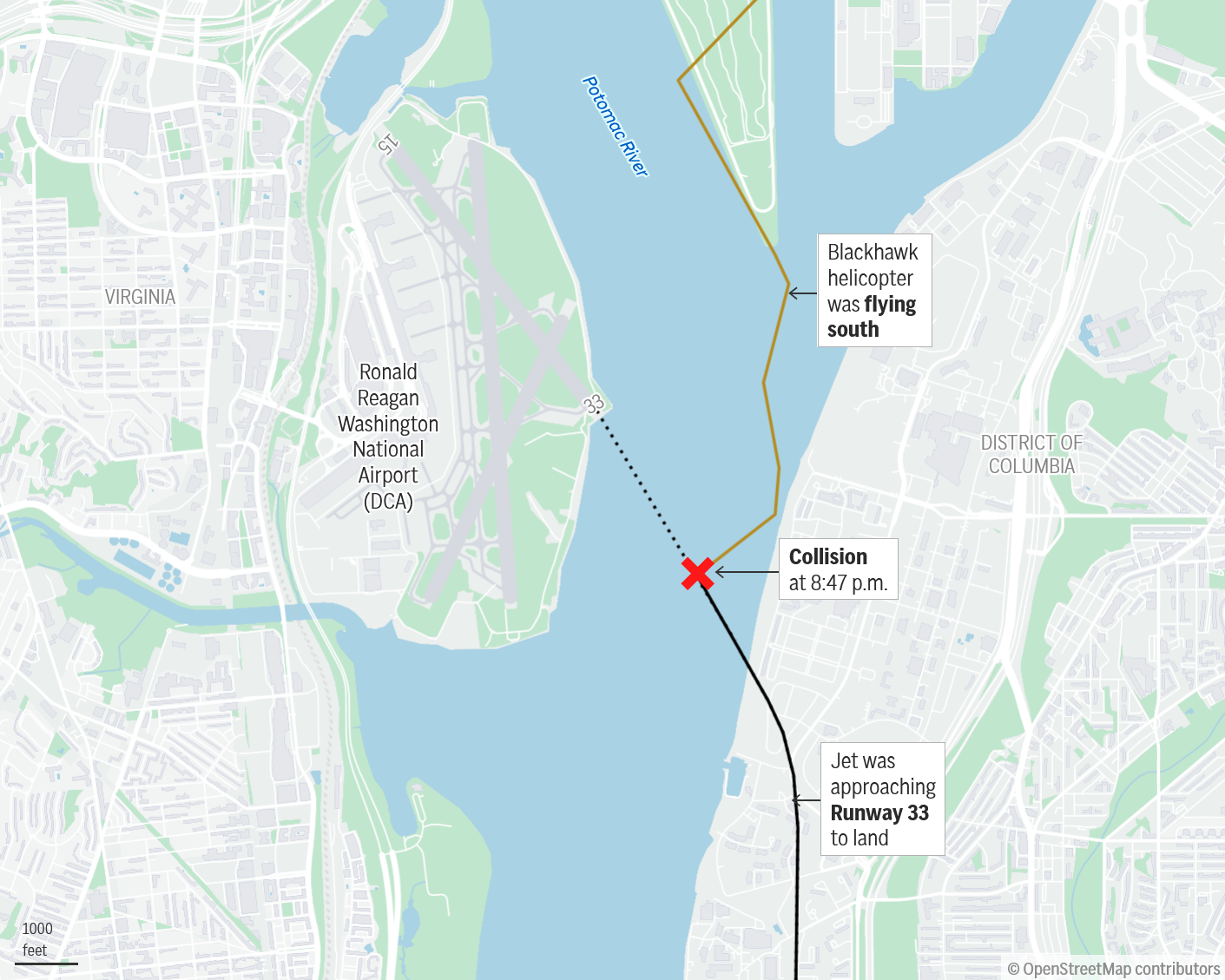 Passenger Plane Crashes Into Helicopter, Falls Down Into Potomac River ...